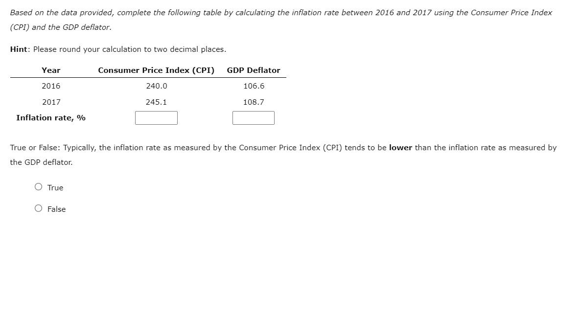 Solved Based on the data provided, complete the following | Chegg.com