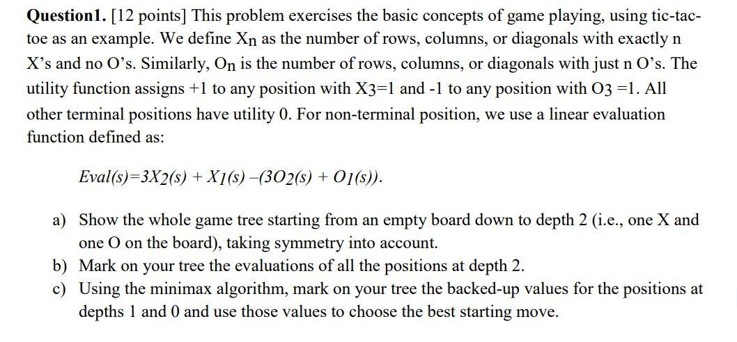 Solved Question1. [12 points] This problem exercises the | Chegg.com
