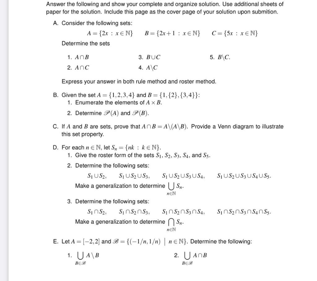 Solved Answer the following and show your complete and | Chegg.com