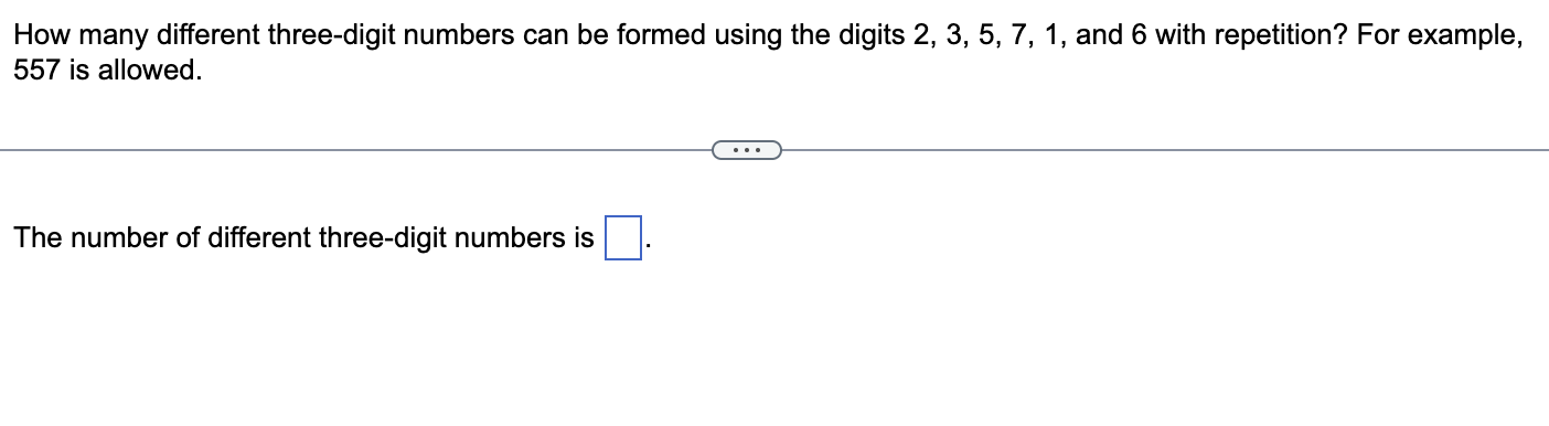 Solved How many different three-digit numbers can be formed | Chegg.com