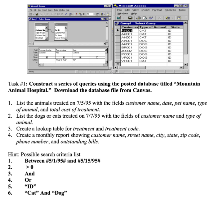 Solved Task \#1: Construct a series of queries using the | Chegg.com