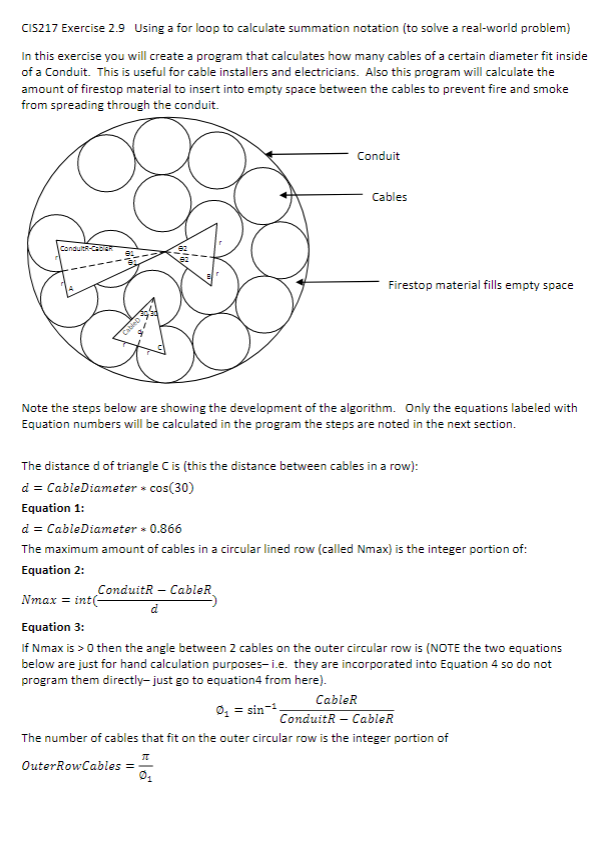 Solved CI5217 Exercise 2.9 Using a for loop to calculate | Chegg.com
