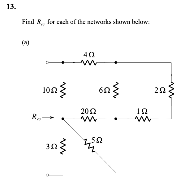 Solved Find Req ﻿for each of ﻿the networks shown | Chegg.com