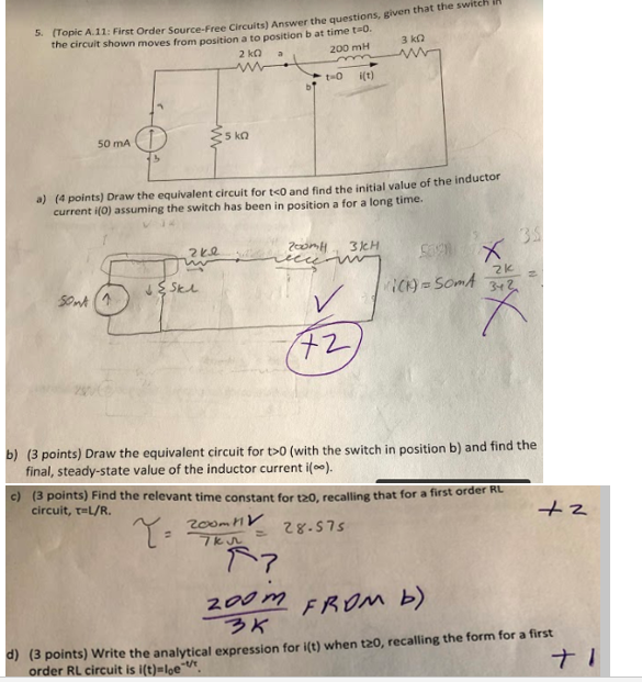Solved S. (Topic A.11: First Order Source-Free Circuits) | Chegg.com