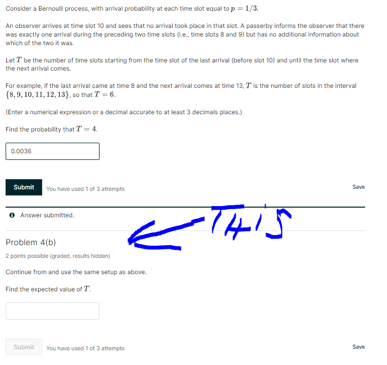 Solved Consider a Bernoulli process, with arrival | Chegg.com