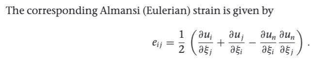 Solved 1. Derive expression (1.12) for the Almansi strain. | Chegg.com