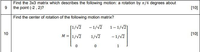 Solved Find the 3x3 matrix which describes the following | Chegg.com