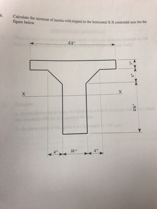 Solved 6. Calculate the moment of inertia with respect to | Chegg.com