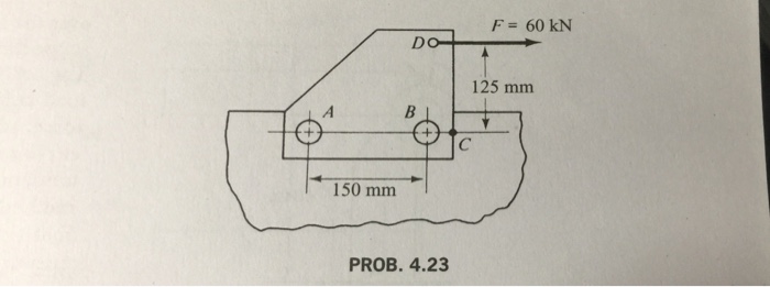 Solved lc bracket is attached to a plate by two bolts as | Chegg.com