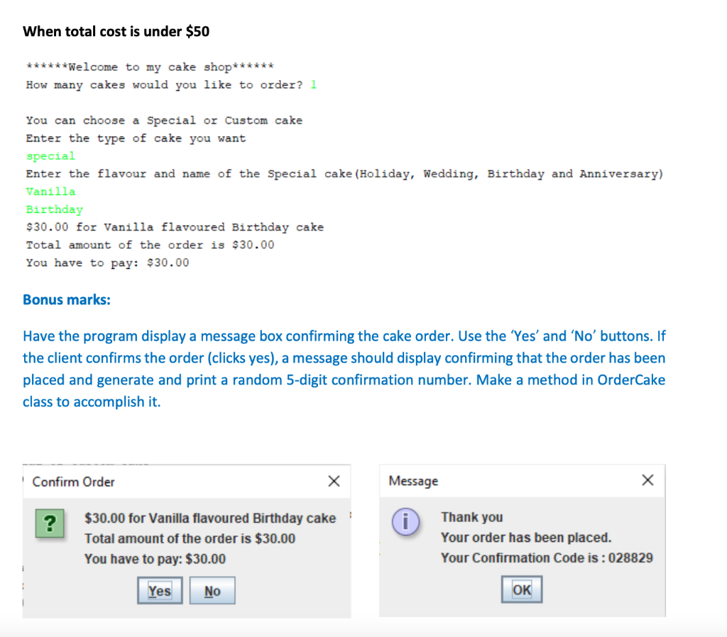 Solved A bakery that specializes in cakes has asked you to | Chegg.com