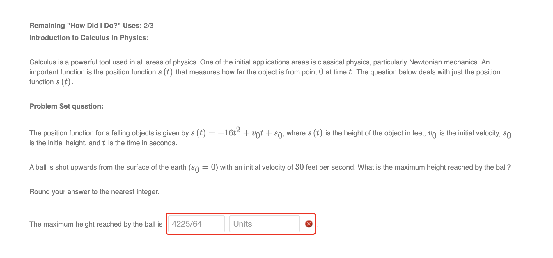 Solved Remaining "How Did I Do?" Uses: 2/3 Introduction to | Chegg.com