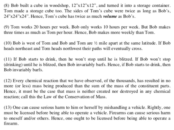 Solved Argument Classification Directions: Determine whether | Chegg.com