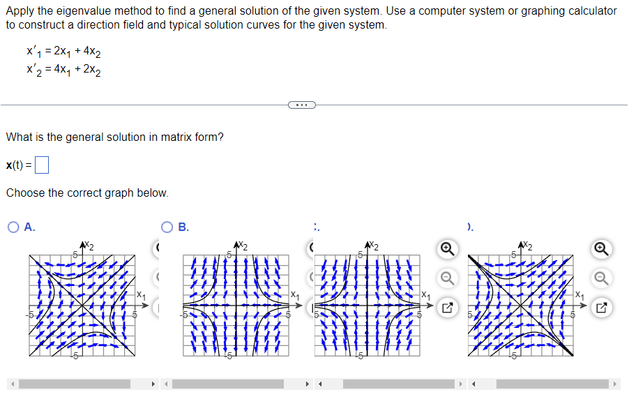 Solved Apply the eigenvalue method to find a general | Chegg.com