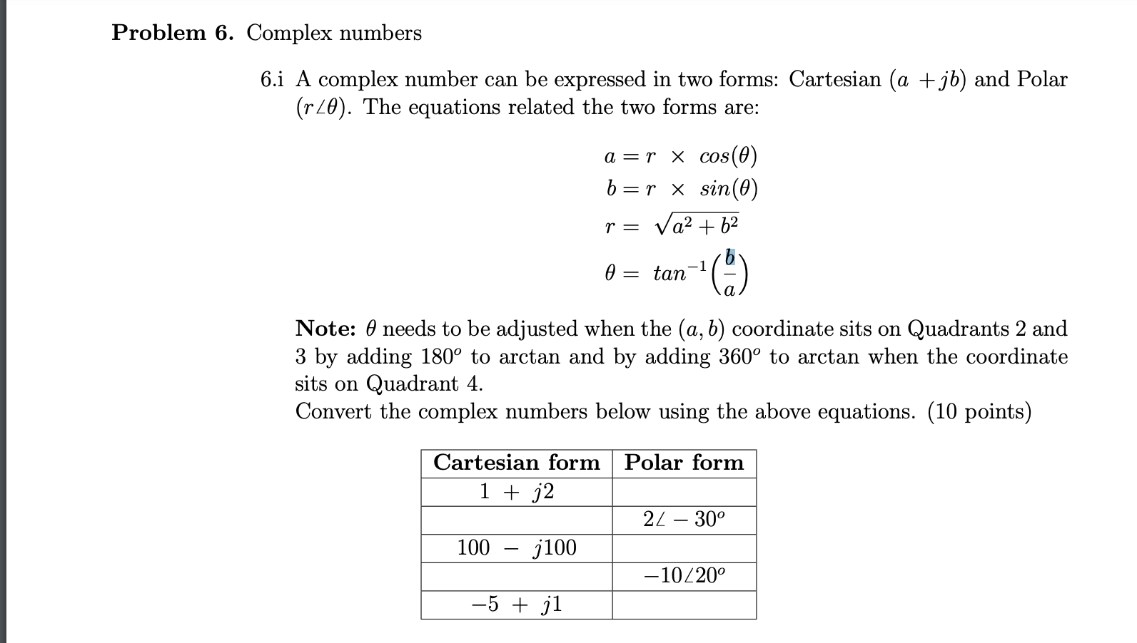 Solved Problem 6. Complex numbers 6.i A complex number can | Chegg.com