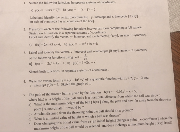 Solved 1. Sketch the following functions in separate systems | Chegg.com