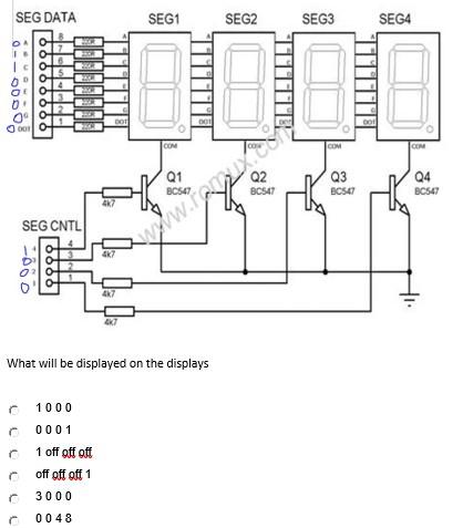 Solved SEG DATA SEG1 SEG2 SEG3 SEG4 1 ODO 010 001 001 COM | Chegg.com