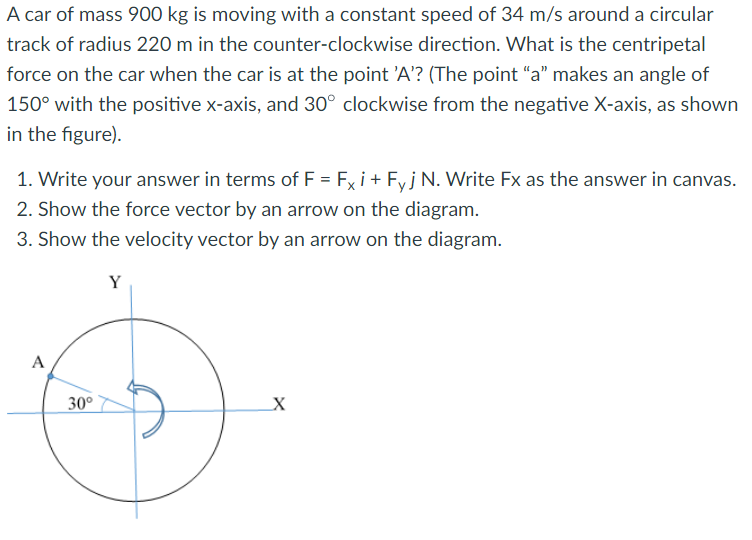 Solved A car of mass 900 kg is moving with a constant speed | Chegg.com