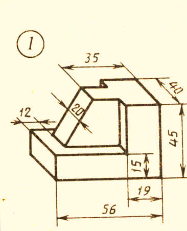 Solved Draw three projections of the top, front and side | Chegg.com