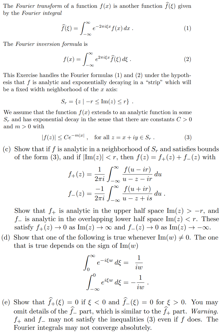 Solved The Fourier transform of a function f(x) is another | Chegg.com
