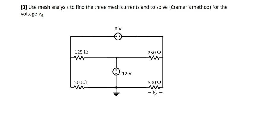 Solved Use mesh analysis to find the three mesh | Chegg.com