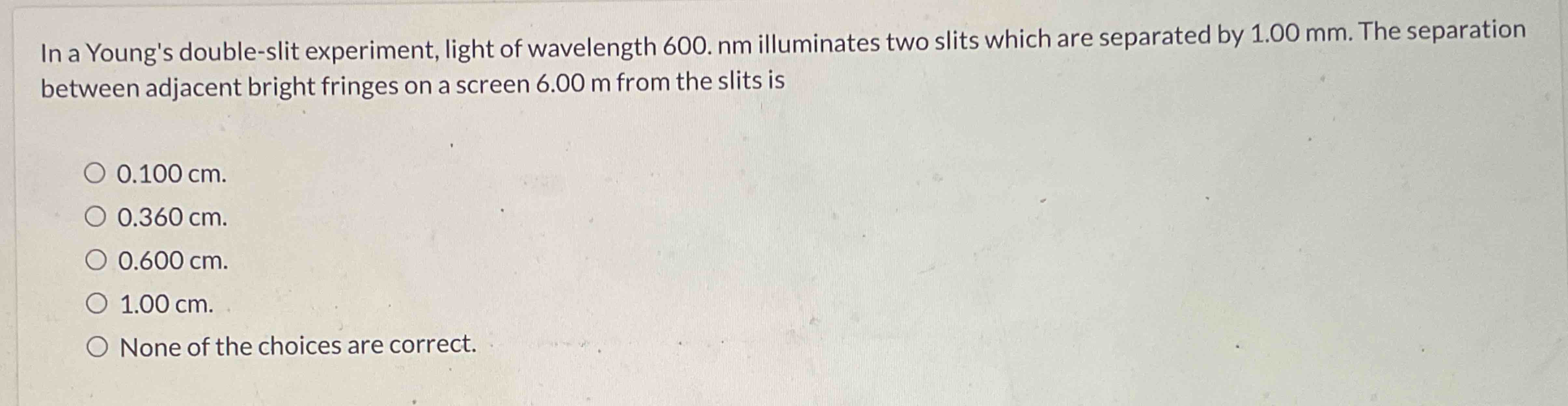 Solved In a Young's double-slit experiment, light of | Chegg.com