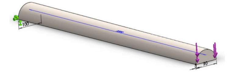 A tapered beam of length 1 meter, with semi-circular | Chegg.com