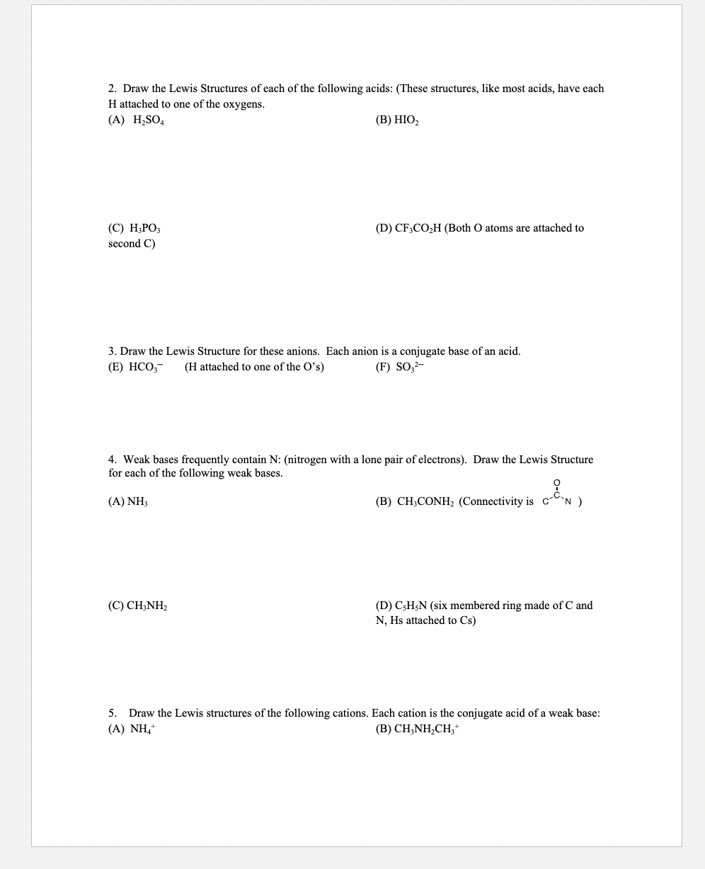 Solved PreLab questions For each pair of substances, draw | Chegg.com