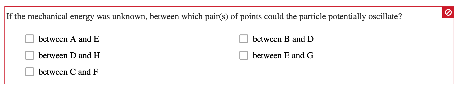 Solved The potential energy U(x) for a particle undergoing | Chegg.com