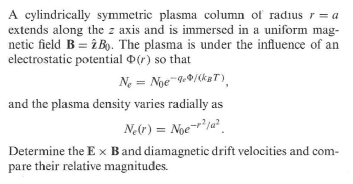 Solved A cylindrically symmetric plasma column of radius r = | Chegg.com