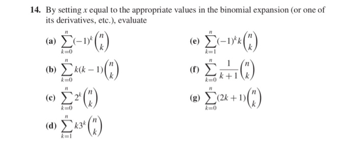 Solved 14. By setting x equal to the appropriate values in | Chegg.com