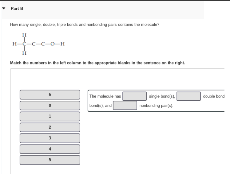 Part BHow many single, double, triple bonds and | Chegg.com
