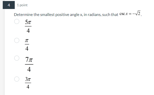 Solved 41 ﻿pointDetermine the smallest positive angle x, ﻿in | Chegg.com
