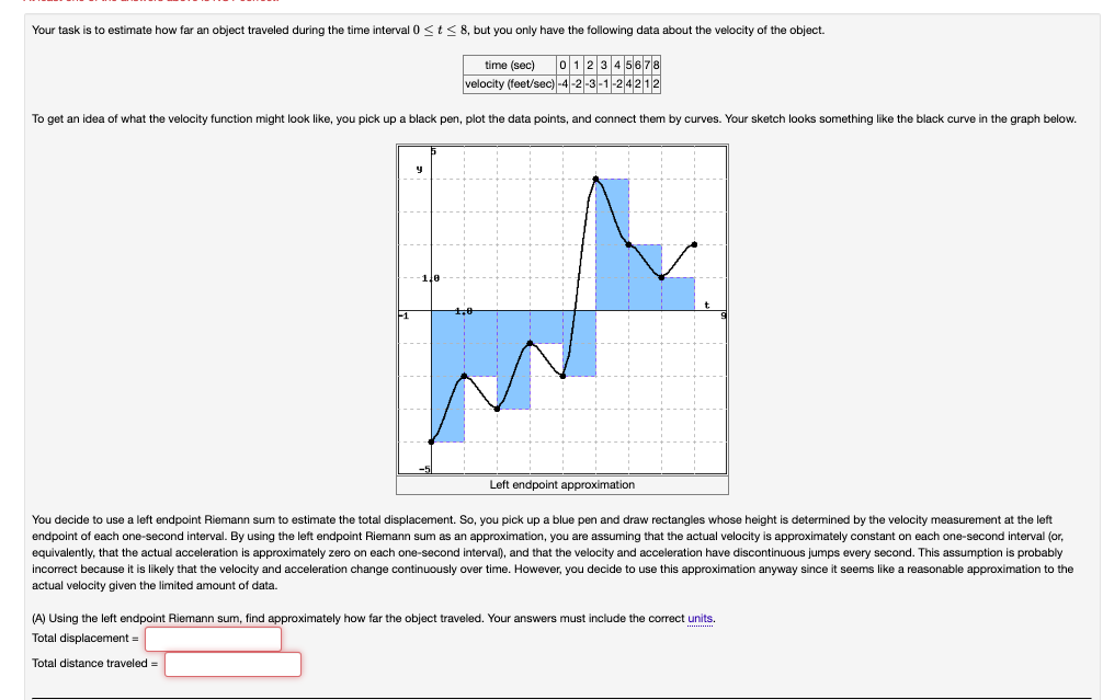 Solved You decide to use a left endpoint Riemann sum to | Chegg.com