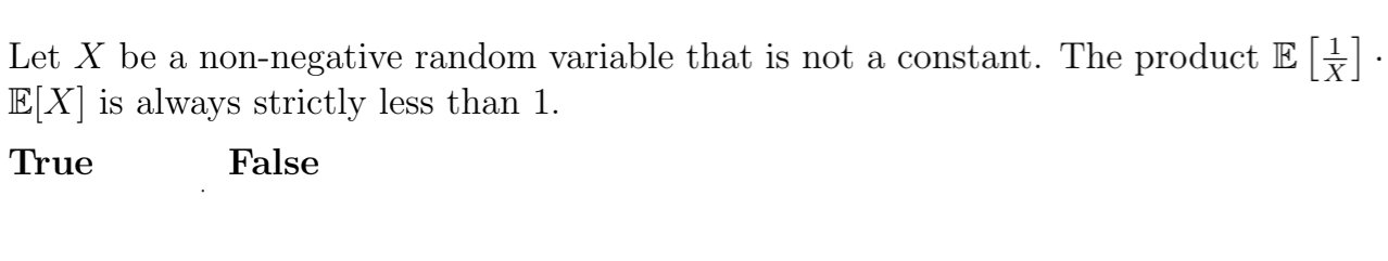 Solved Let X ﻿be A Non Negative Random Variable That Is Not