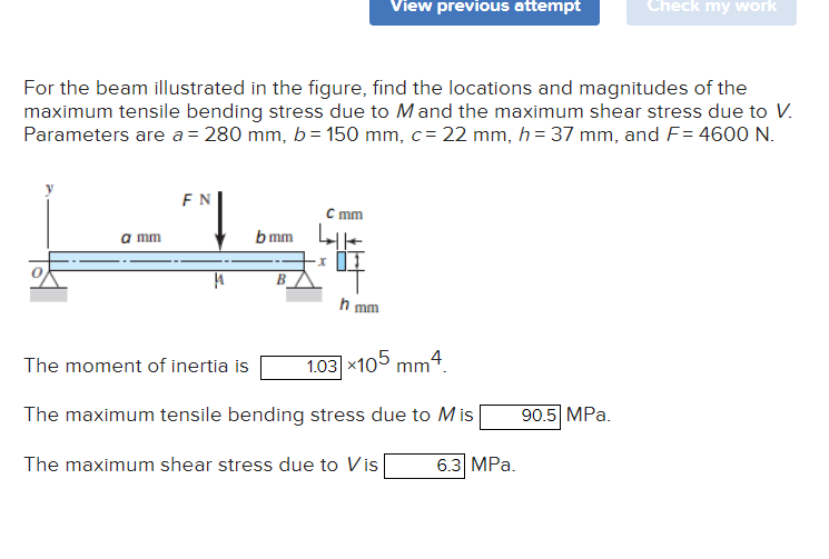 Solved For the beam illustrated in the figure, find the | Chegg.com