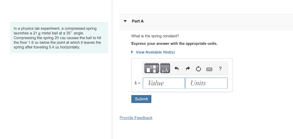 Solved In a physics lab experiment, a compressed spring | Chegg.com