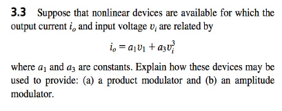 Solved 3.3 Suppose that nonlinear devices are available for | Chegg.com