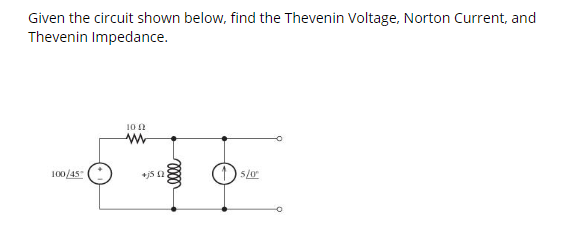 Solved Given the circuit shown below, find the Thevenin | Chegg.com