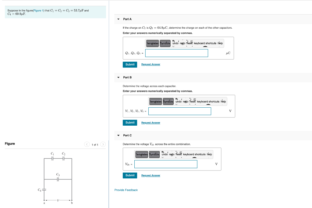 Solved Suppose in the figure(Figure 1) that C = C = Cs = | Chegg.com