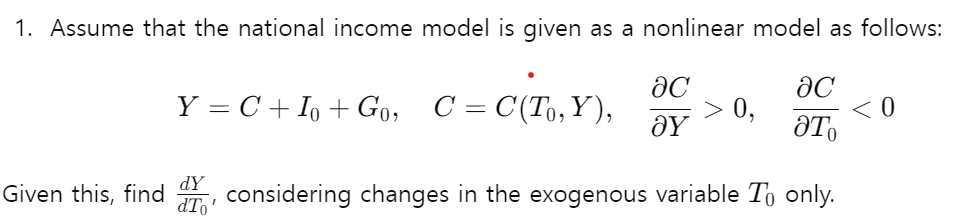 Solved Assume that the national income model is ﻿given as ﻿a | Chegg.com