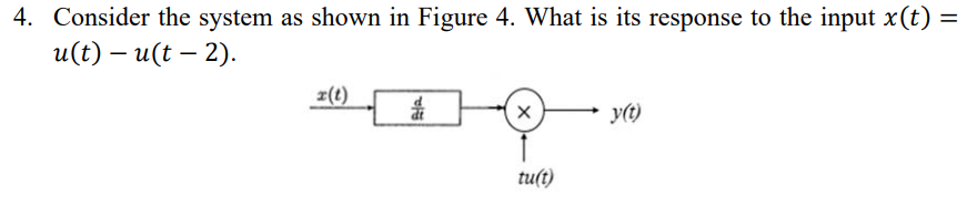 Solved 4. Consider the system as shown in Figure 4. What is | Chegg.com