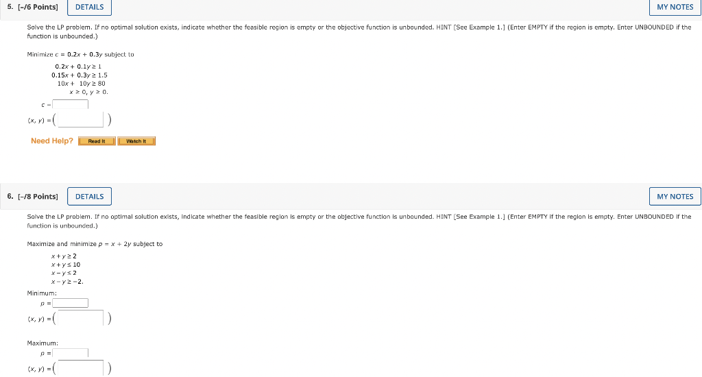 function is unbounded.) Minimize c=0.2x+0.3y subject | Chegg.com