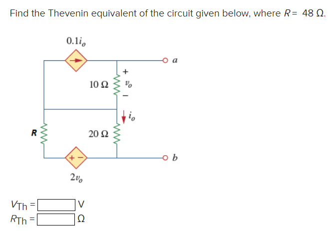 Solved Find the Thevenin equivalent of the circuit given | Chegg.com