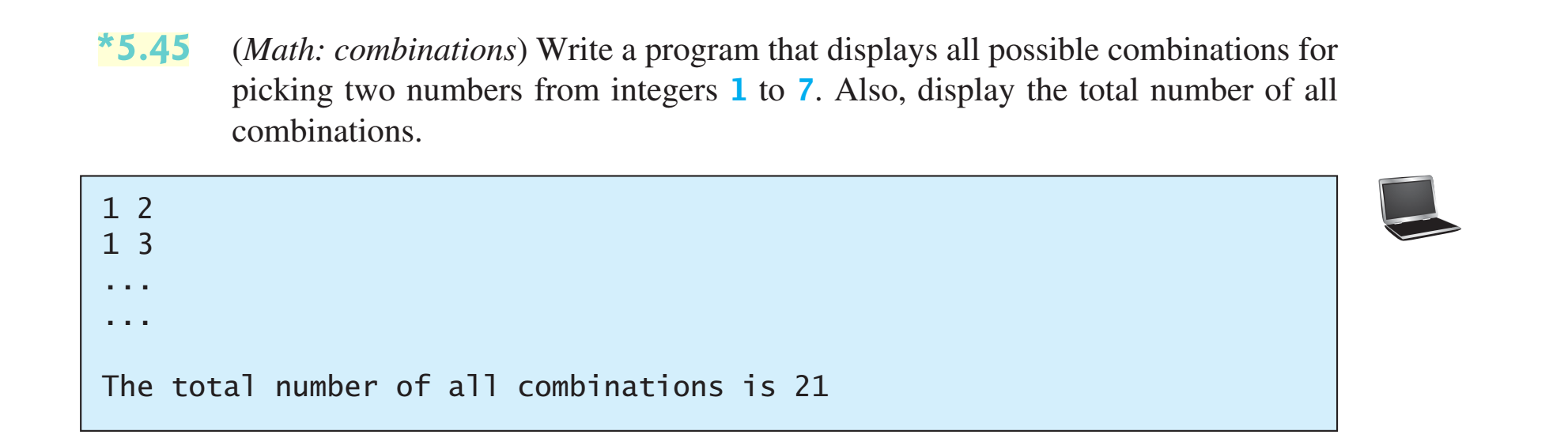 Solved *5.45 (Math: combinations) Write a program that | Chegg.com