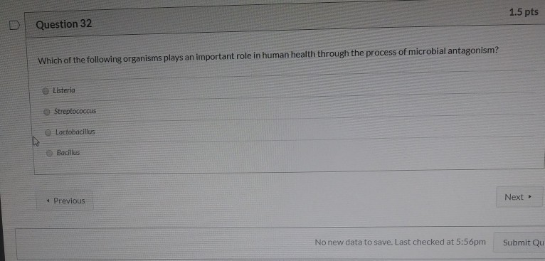 Solved 1.5 pts Question 32 Which of the following organisms | Chegg.com