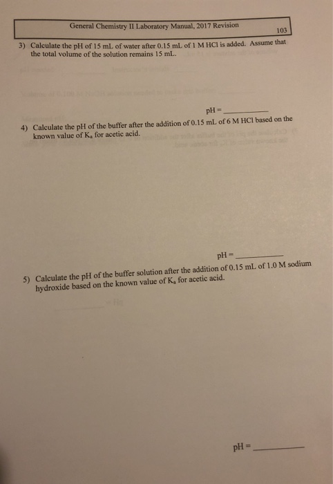 General Chemistry II Laboratory Manual, 2017 Revision | Chegg.com
