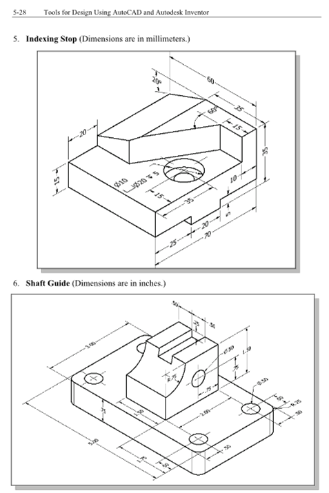 Solved 5-28 Tools for Design Using AutoCAD and Autodesk | Chegg.com