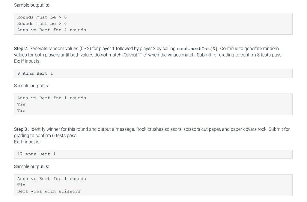 Solved 8.8 (H2-1) Program: Rock paper scissors Program | Chegg.com