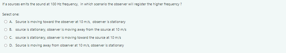 Solved If a sources emits the sound at 100 Hz frequency, in | Chegg.com