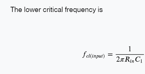 The lower critical frequency is fcl( input | Chegg.com